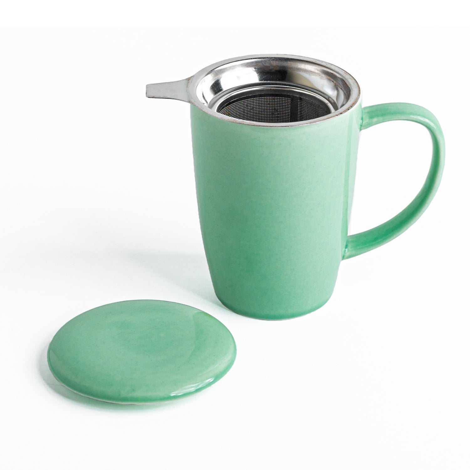 Buy Sipologie Green Ceramic Tea Mug with Infuser, 300ml Online
