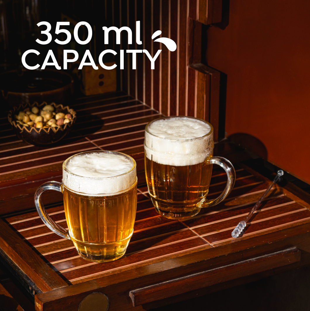 Happy Hour Beer Mug 350ml Set Of 2 Barrel Grid Sipologie